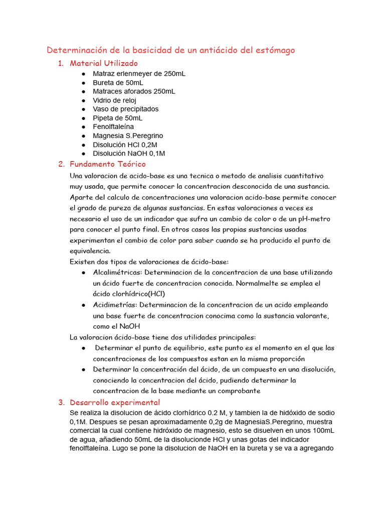 Practica Laboratorio_ Valoración química | PDF | Valoración | Química Practica Laboratorio_ Valoración química | PDF | Valoración | Química