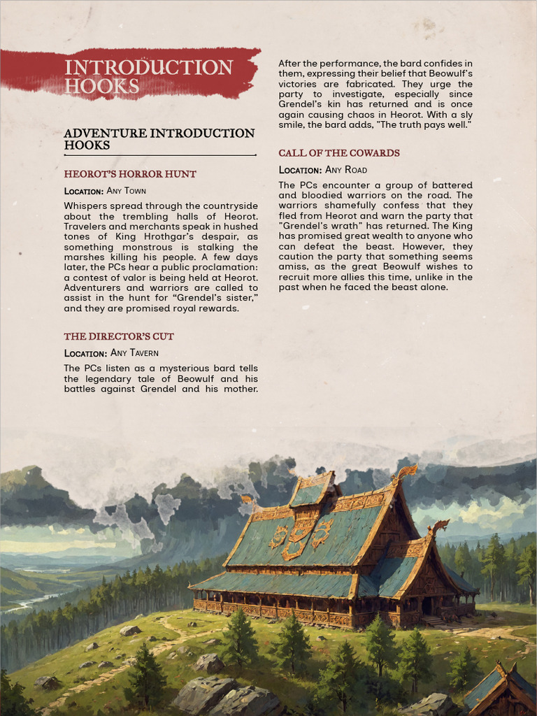 Beowulfs Deceit Introduction Hooks | PDF