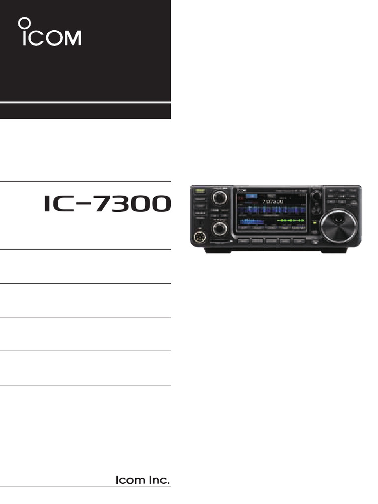 User Manual IC 7300 | PDF | Electromagnetic Interference | Radio