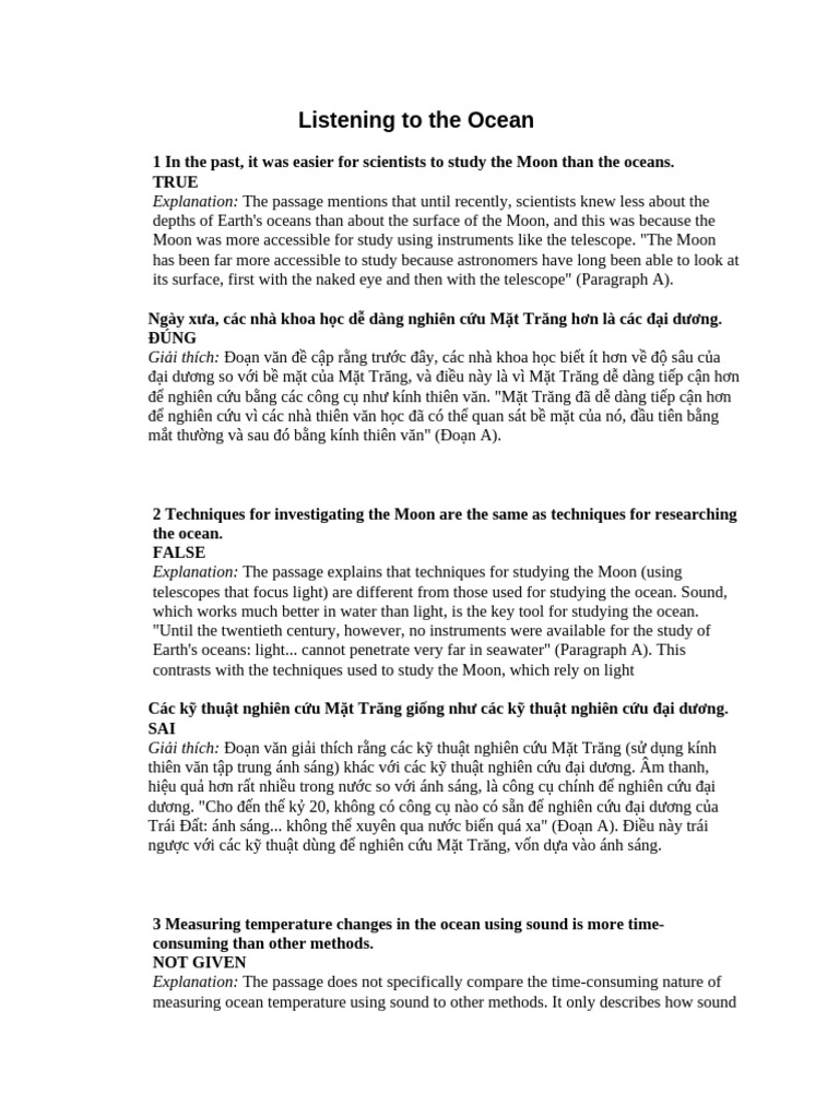 Listening To The Ocean | PDF