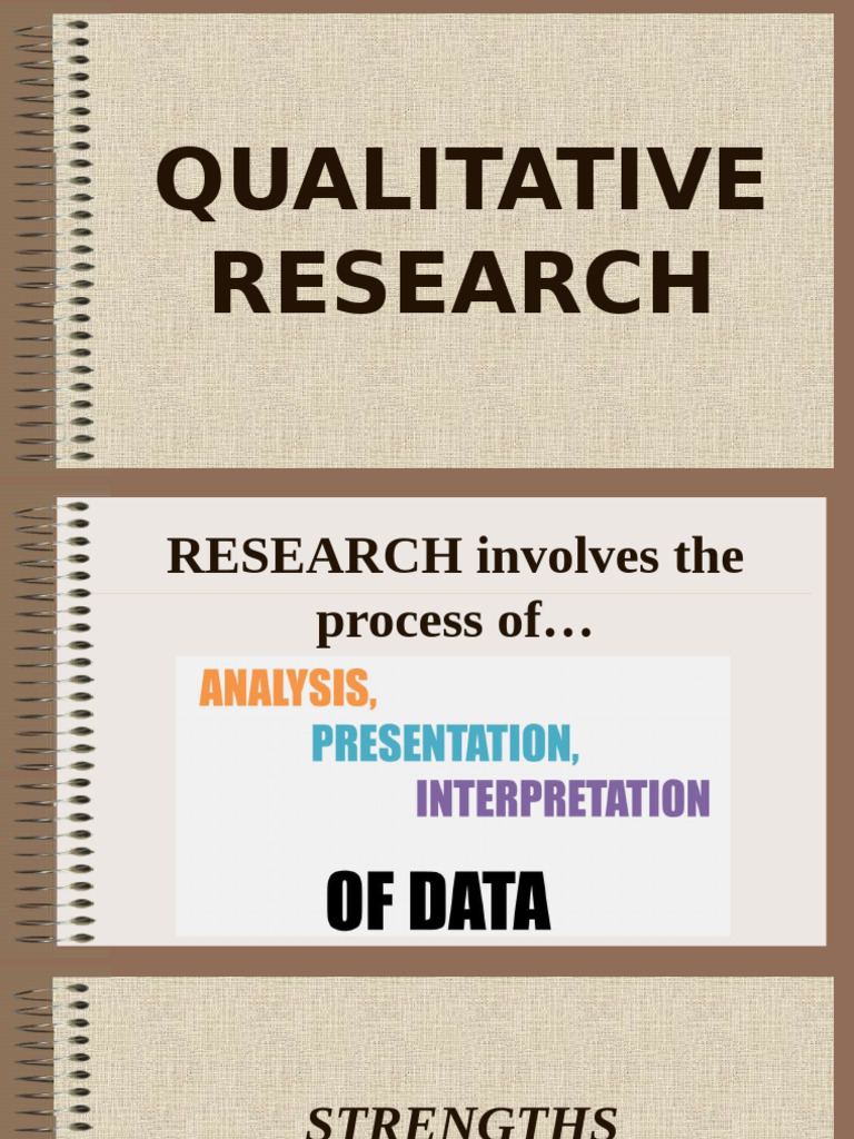Strengths and Weaknesses of Qualitative Research | PDF | Qualitative Research | Quantitative ...