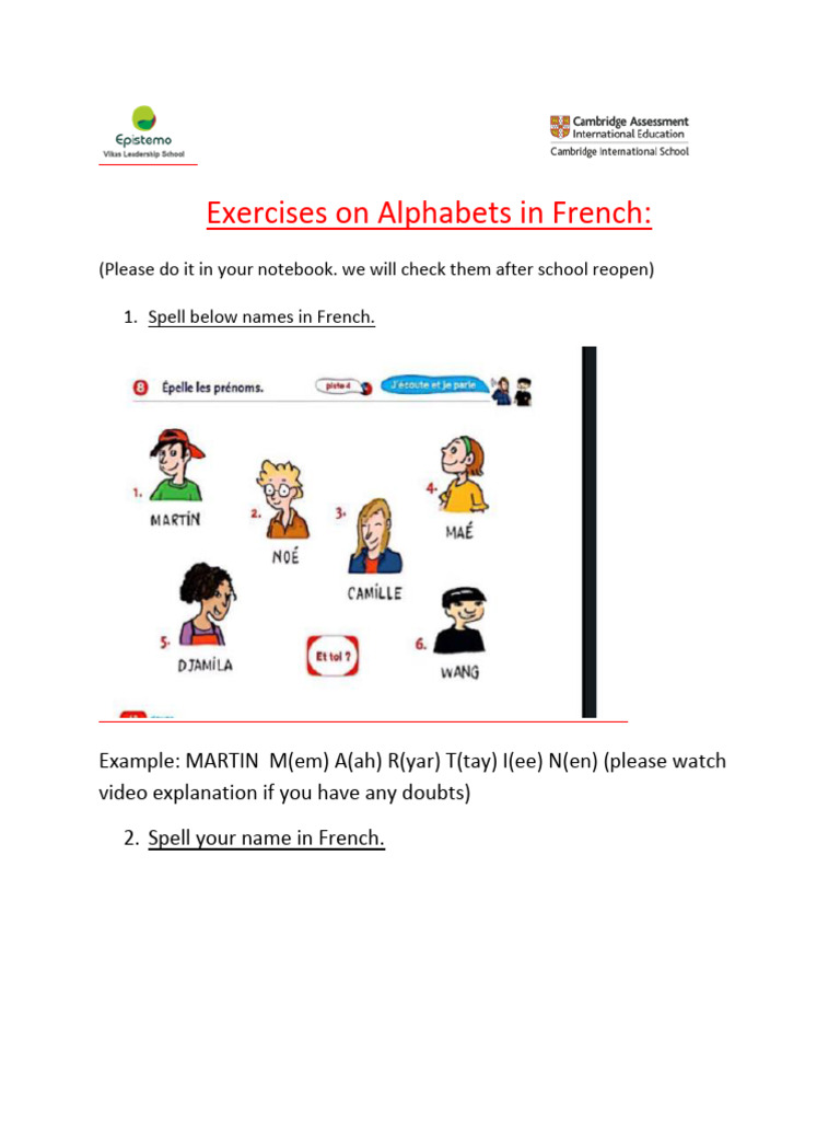 French Alphabet Exercises for Kids | PDF