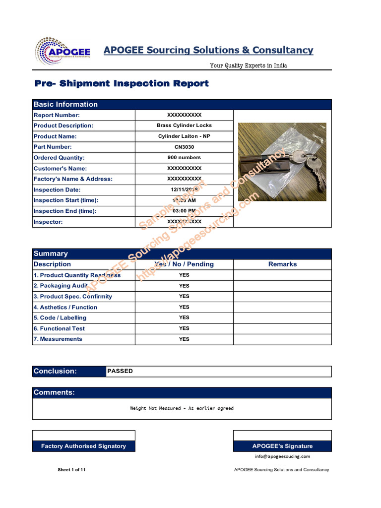APOGEE PDI Report Min Min | PDF