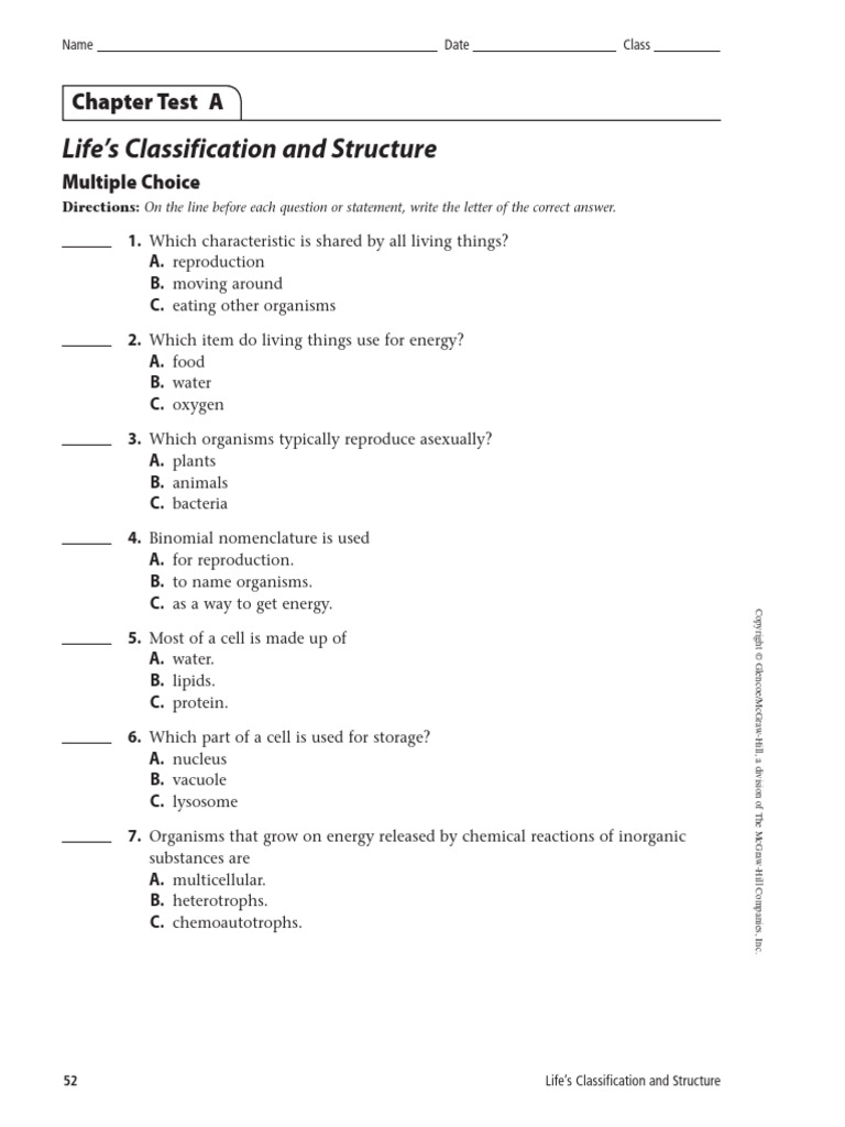 Classifying Organisms Overview - 58-59 | PDF | Cell (Biology) | Cytoplasm
