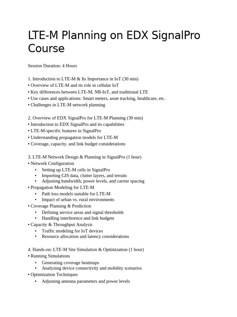 LTE-M Planning On SignalPro | PDF