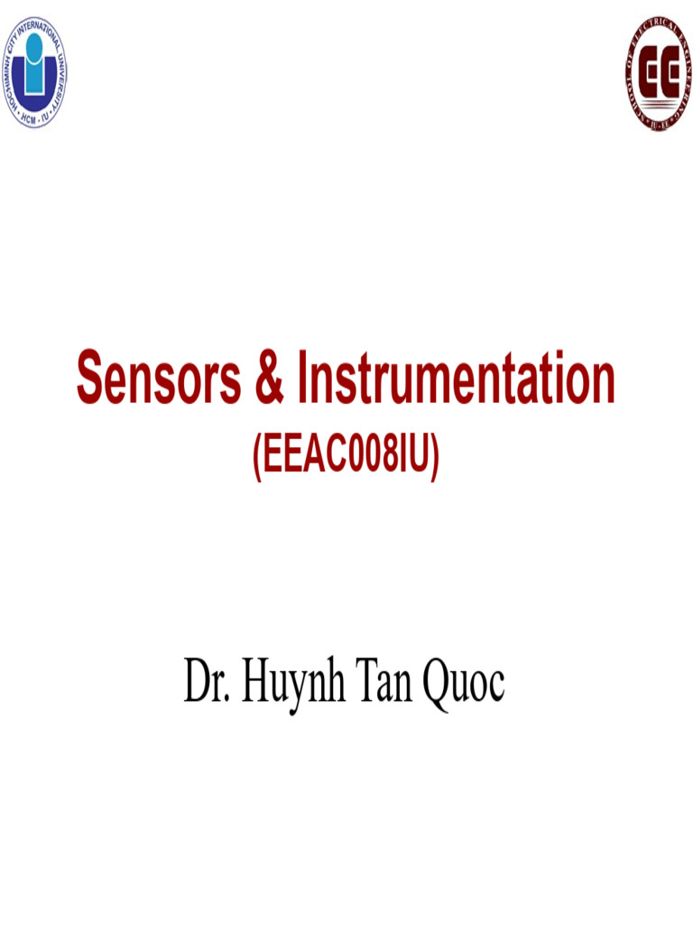 Lecture 0&1 Introduction sensors | PDF | Sensor | Instrumentation