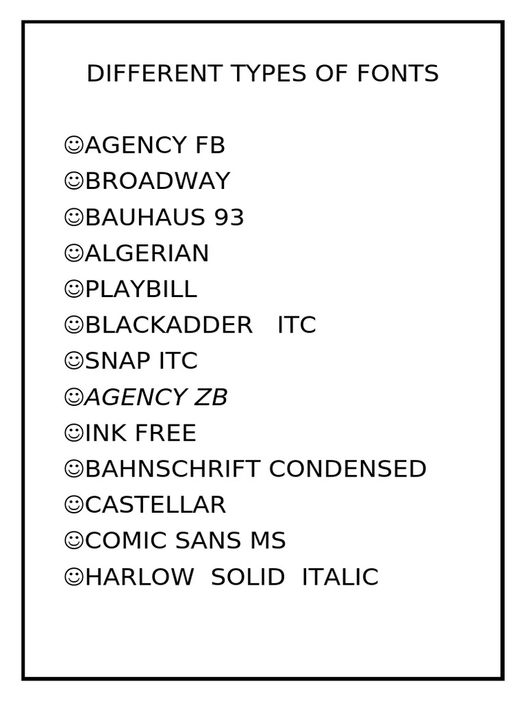 Overview of Font Types | PDF