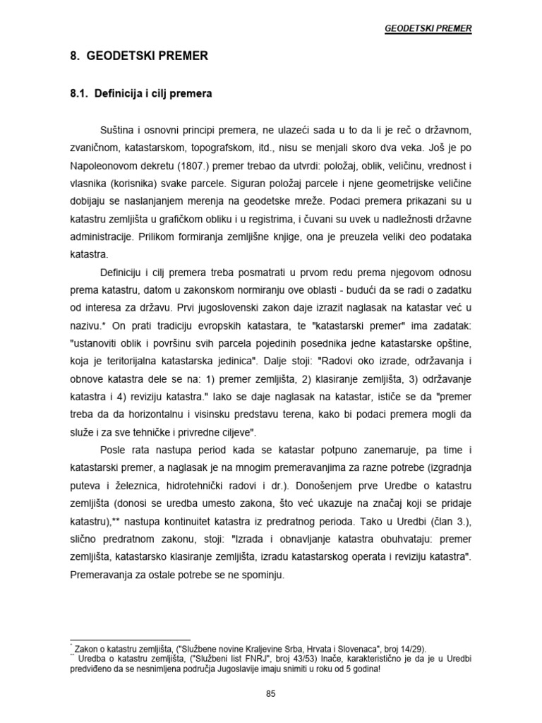 Geodetski Premer Glava 08 | PDF