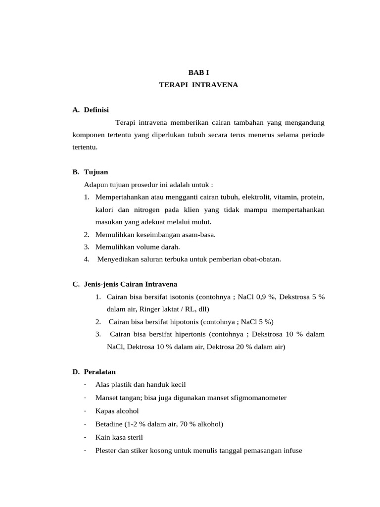 Tugas Iv Therapy | PDF
