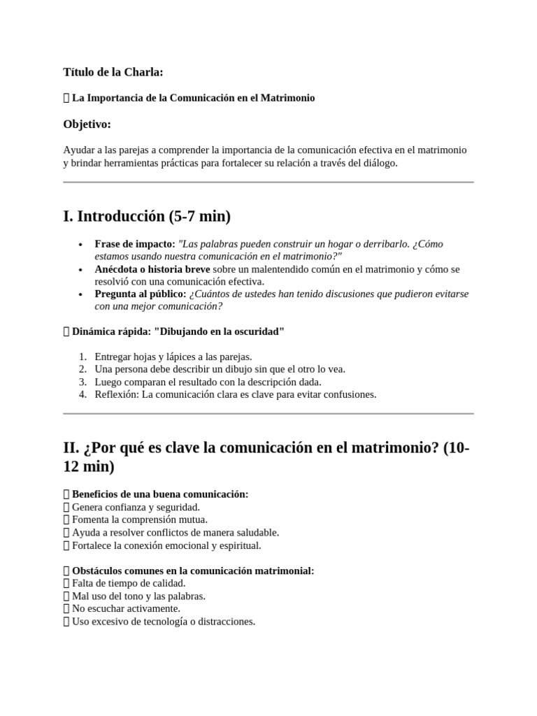 Título de La Charla | PDF