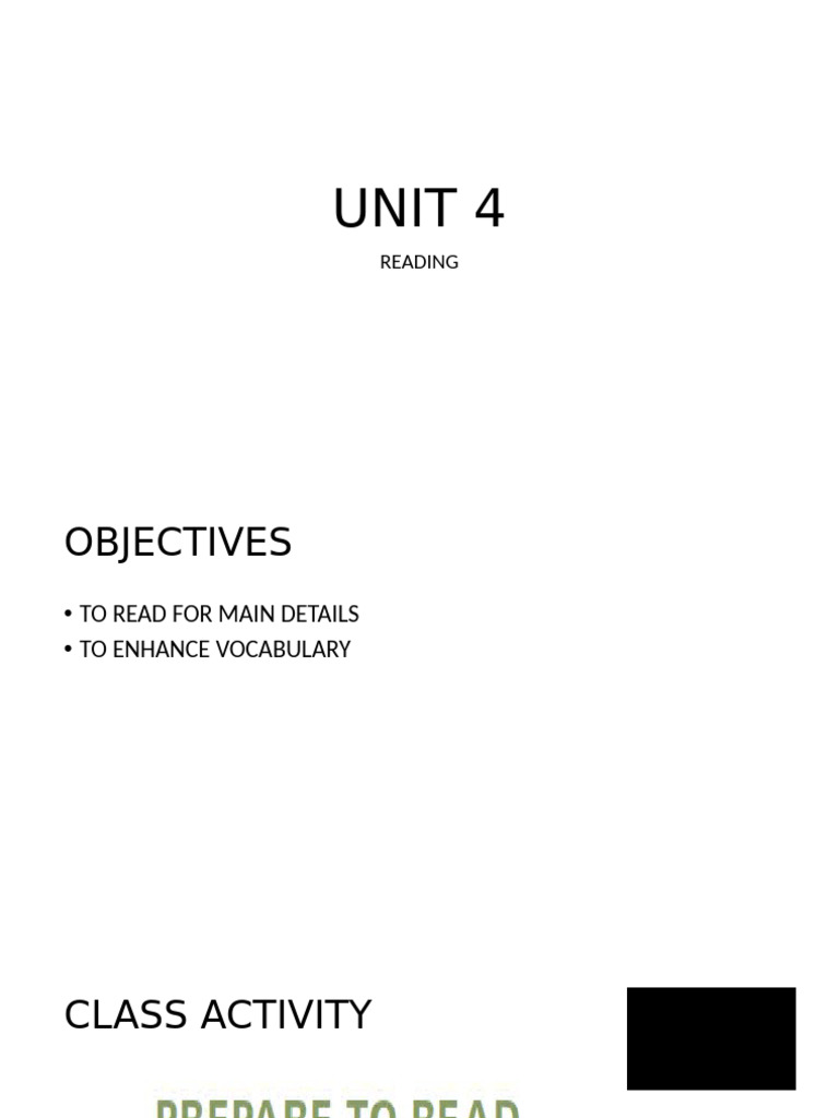 Reading and Grammar Activities Unit 4 | PDF