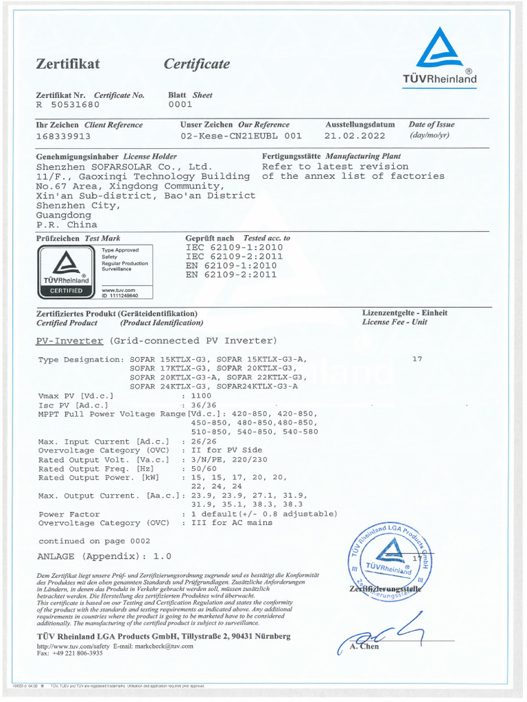 15-24K-G3 - Tuv-Mark Cer | PDF