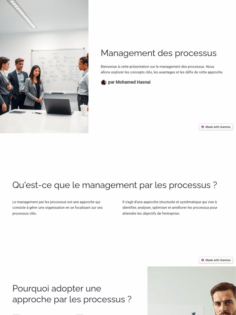 Management par les processus : clés et défis | PDF | Économie ...