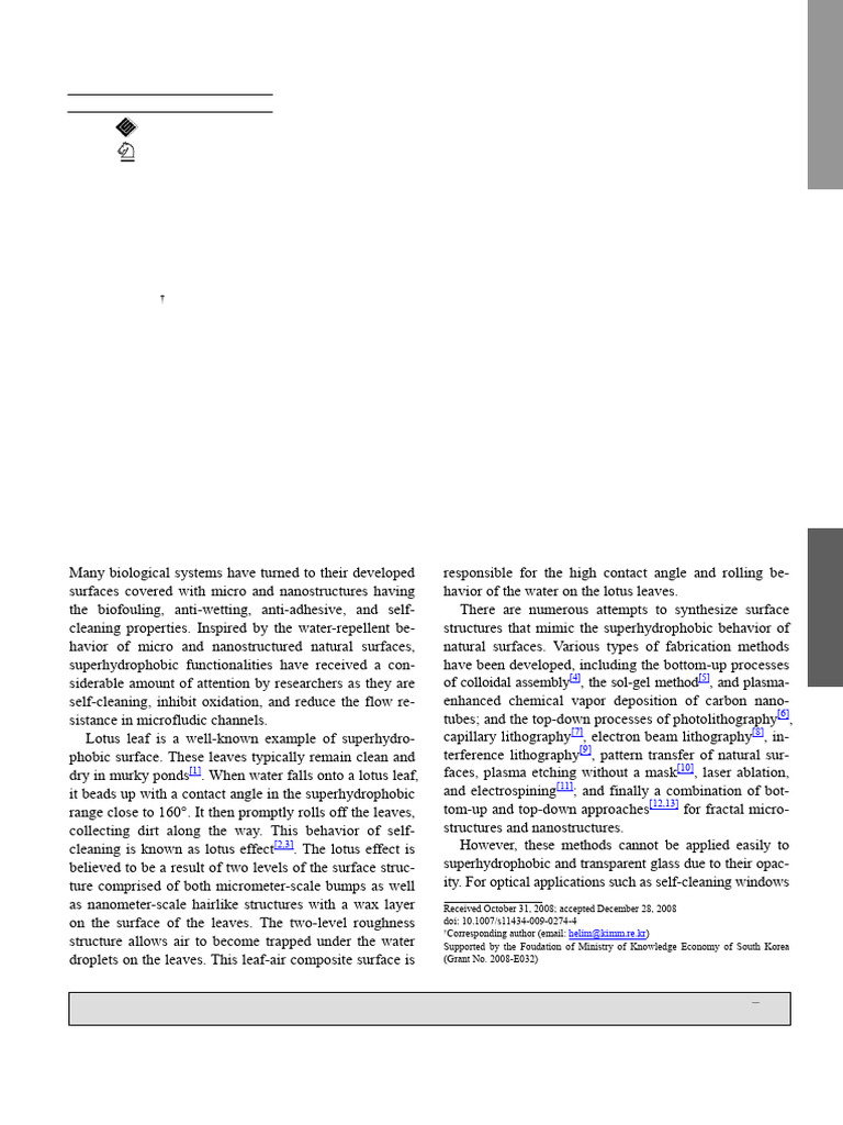 cf4 glass | PDF | Photolithography | Hydrophobe