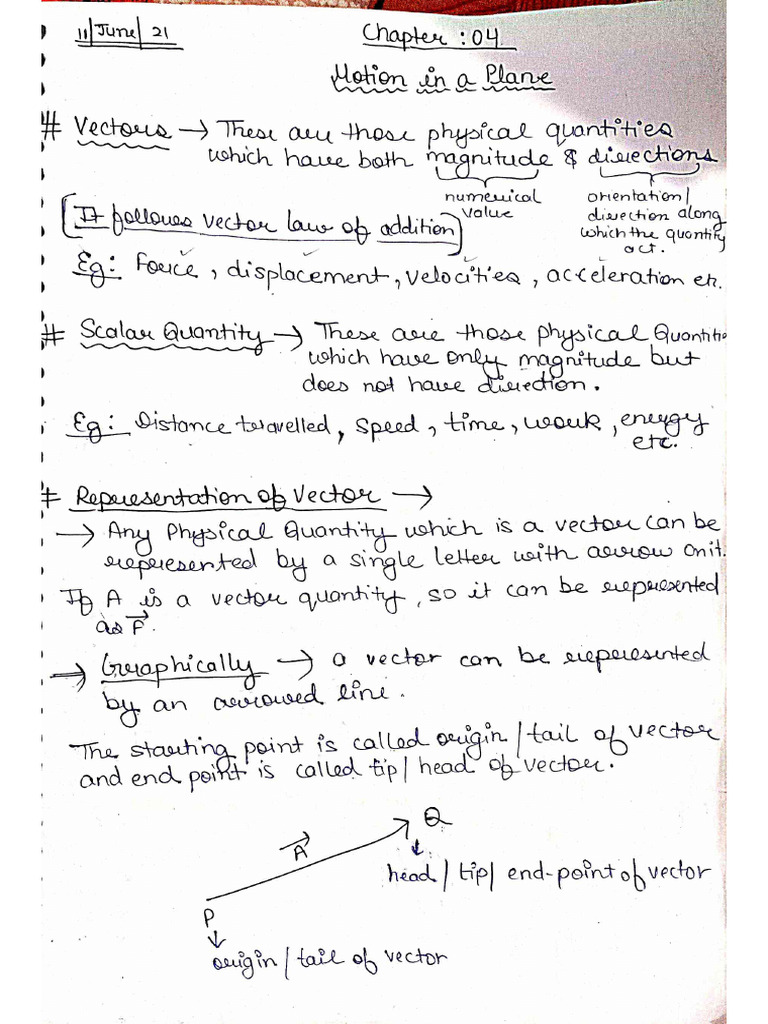 Ch4 Vector Fullnotes | PDF