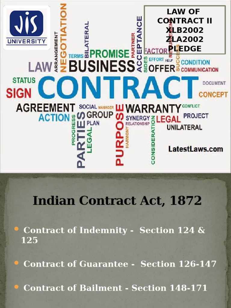 Contract Law - 5. Pledge | PDF | Mortgage Law | Mortgages