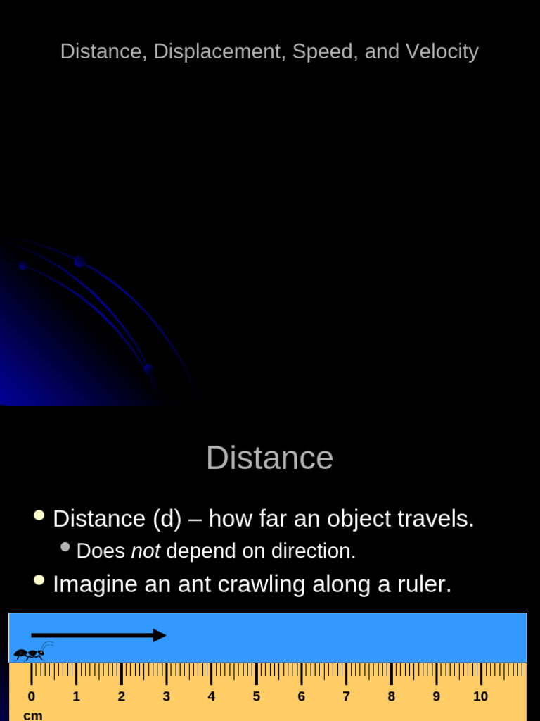 Distance, Displacement, Speed, Velocity Explained | PDF | Velocity | Speed