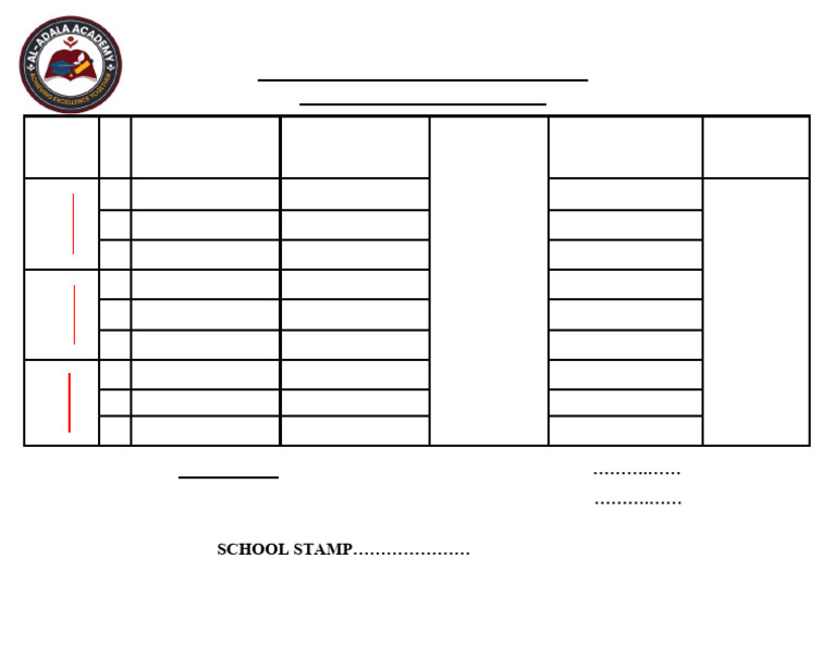 PRE PRIMARY EXAM TIMETABLE (2024) - UPDATED | PDF