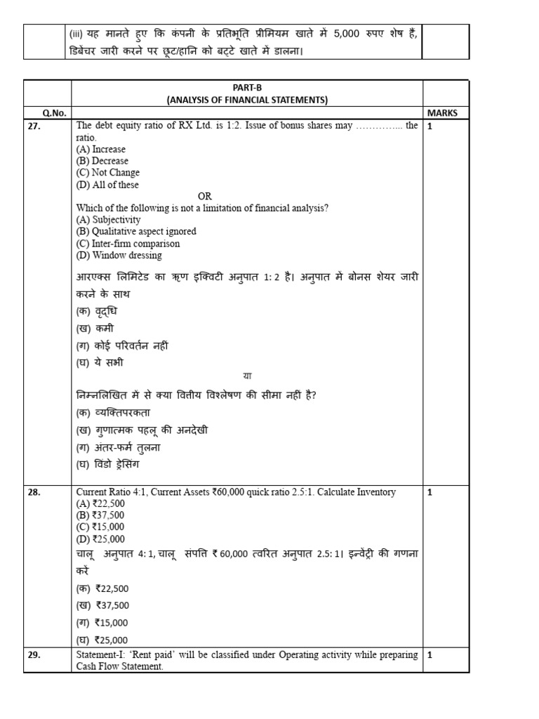 Accountancy Class - XII Set-I | PDF