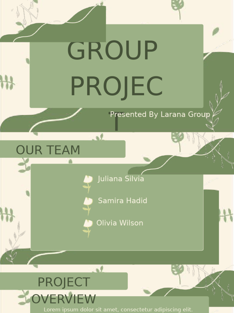Green and Beige Aesthetic Floral Group Project Presentation | PDF