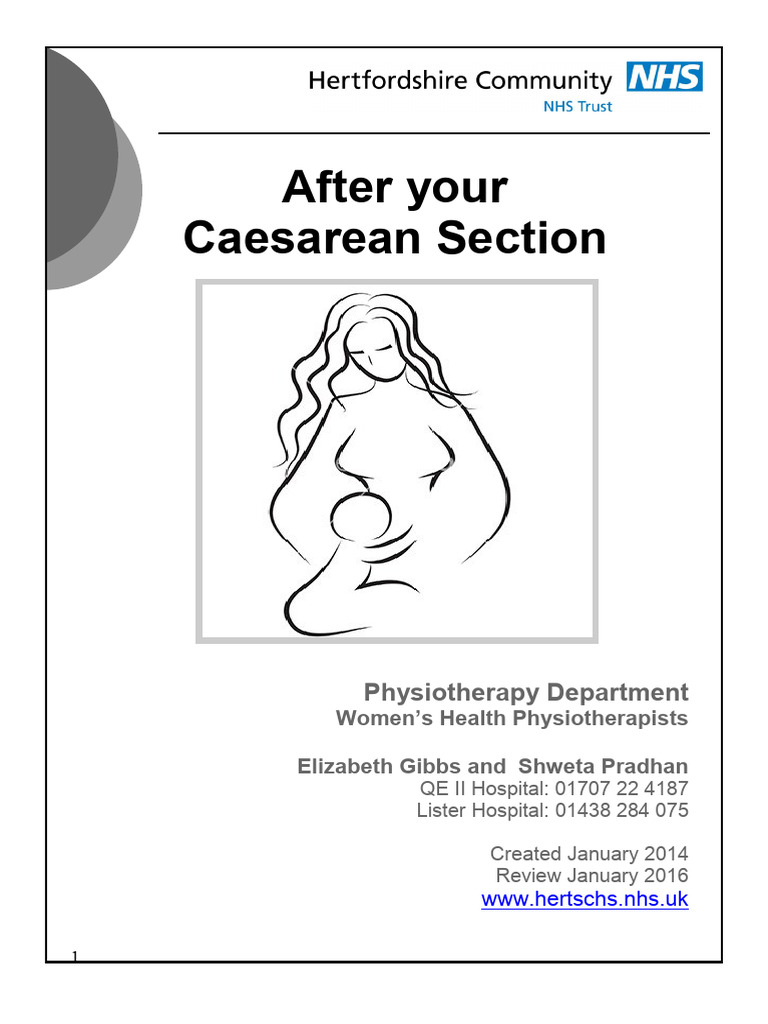 M After Your C Section C Section - Infoleaflet2014 1 | PDF | Pelvis