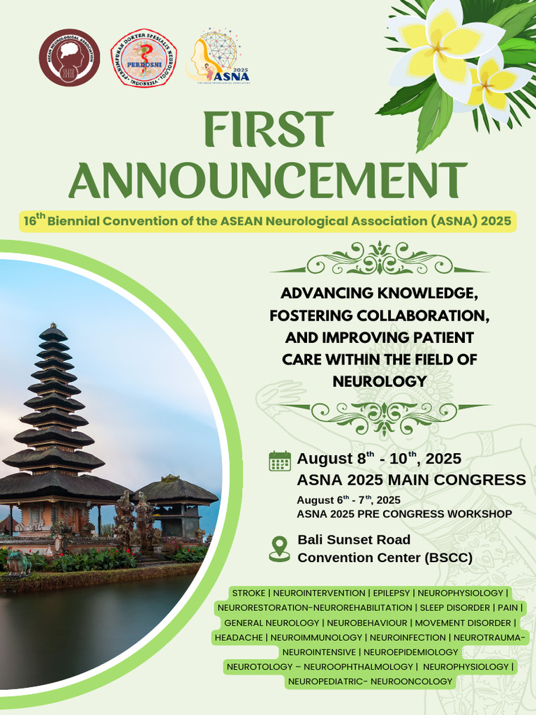 ASNA 2025: Advancing Neurology in Bali | PDF | Neurology | Medicine