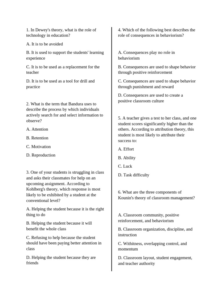 Profed Questions (Let Exam) | PDF | Teachers | Learning