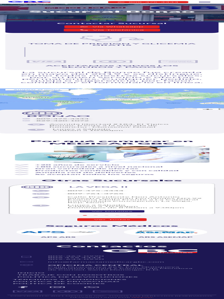 Farmacia GBC Bonao: Servicios y Contacto | PDF