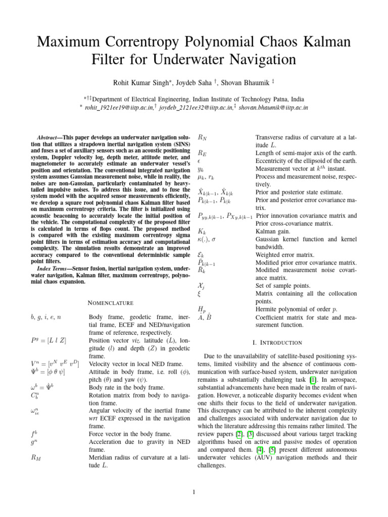 2405.05676v1 | PDF | Kalman Filter | Inertial Navigation System
