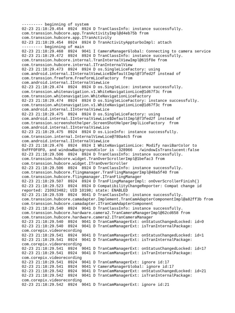 Camera Service Connection Log | PDF | Software Engineering | System Software