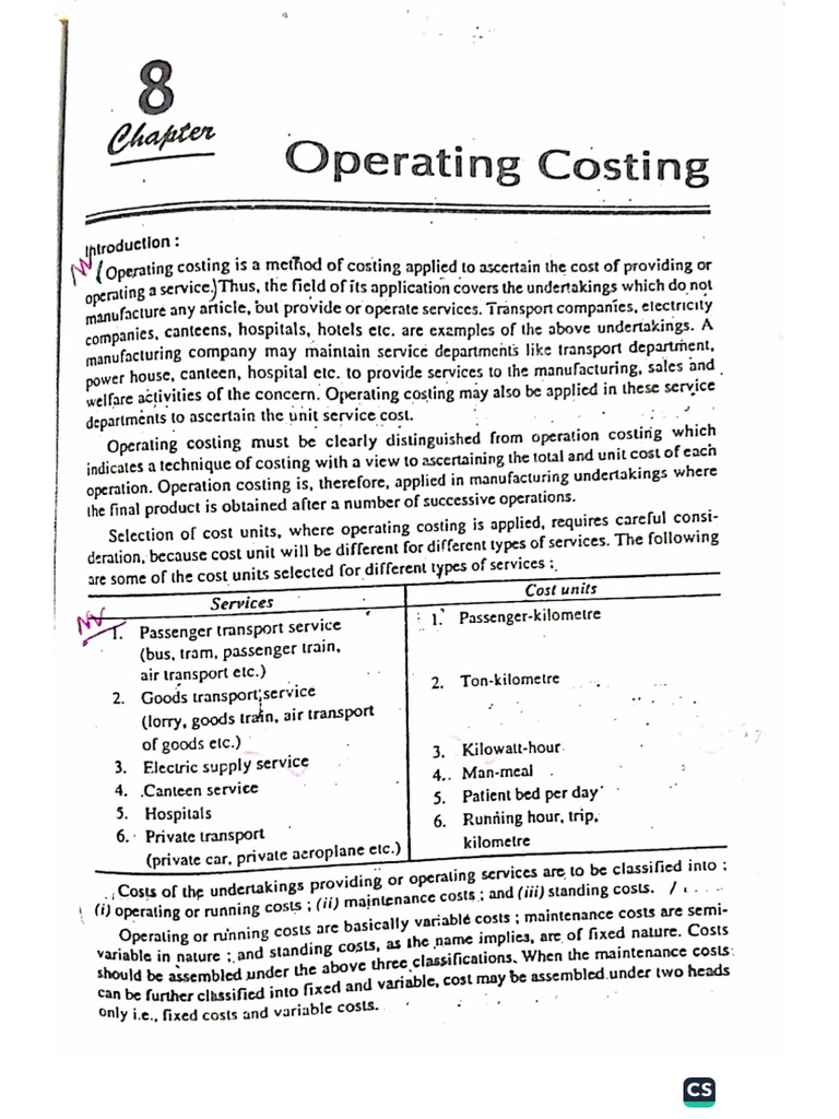 Basu das_Service costing or Operating costing | PDF