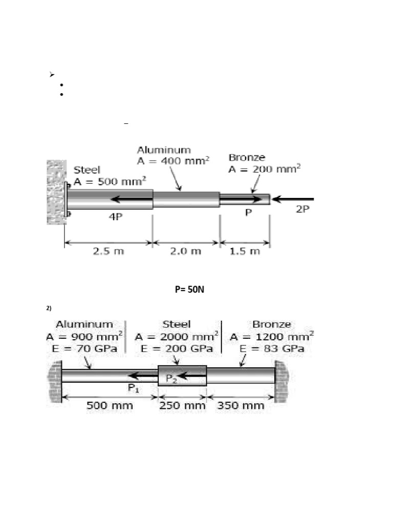 1D Structural Analysis - CAE Practical Question Bank | PDF