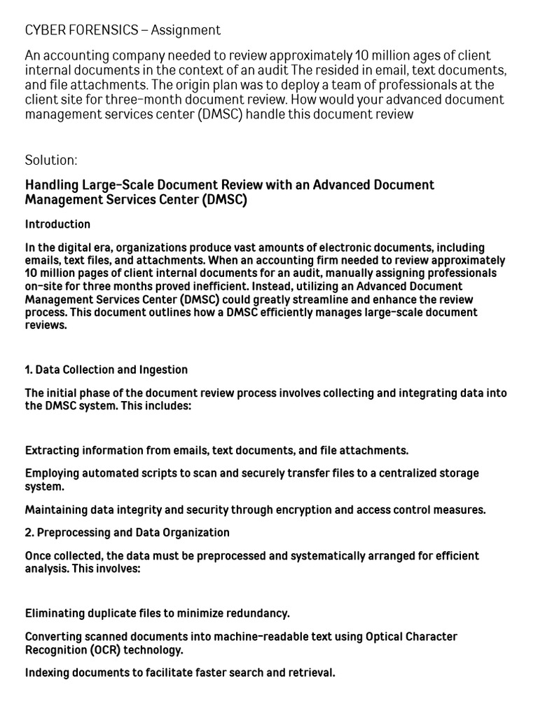 Efficient Large-Scale Document Review | PDF | Audit | Artificial ...