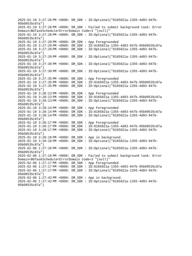 Digital Reef SDKLog | PDF