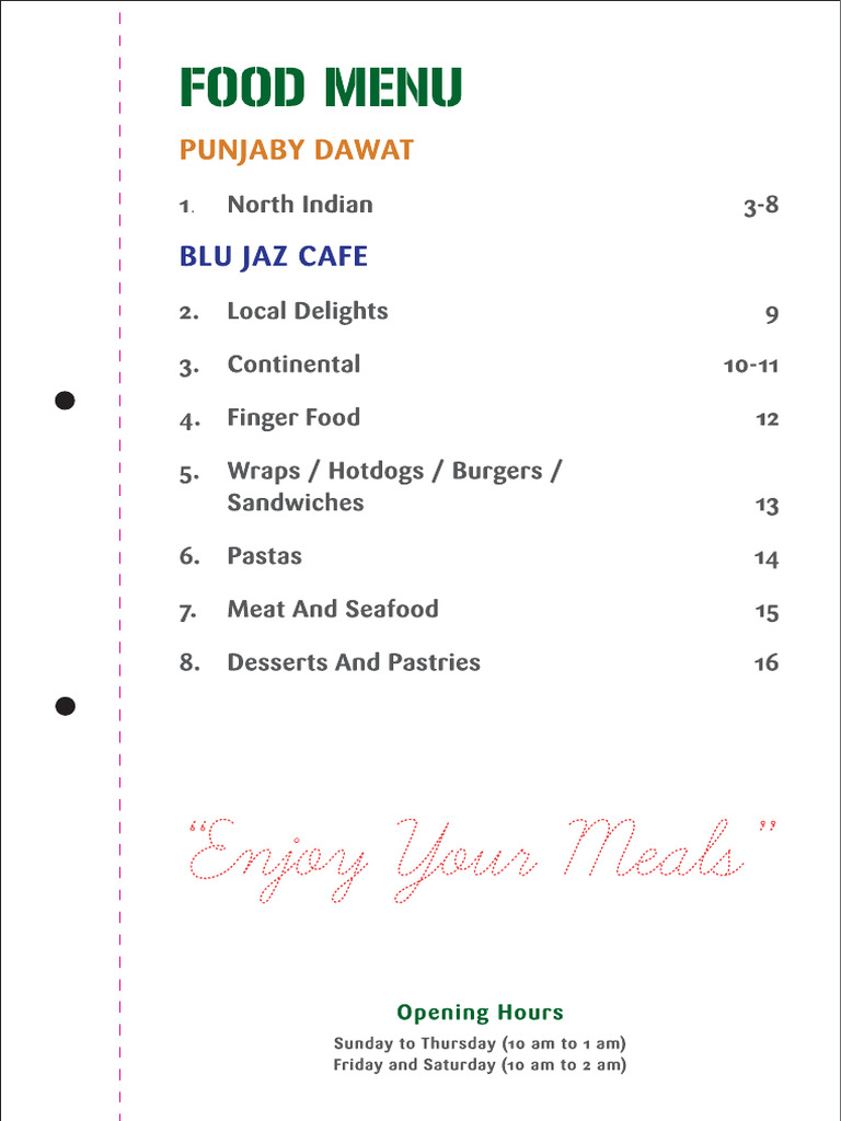 Blu-Food-Menu-new | PDF