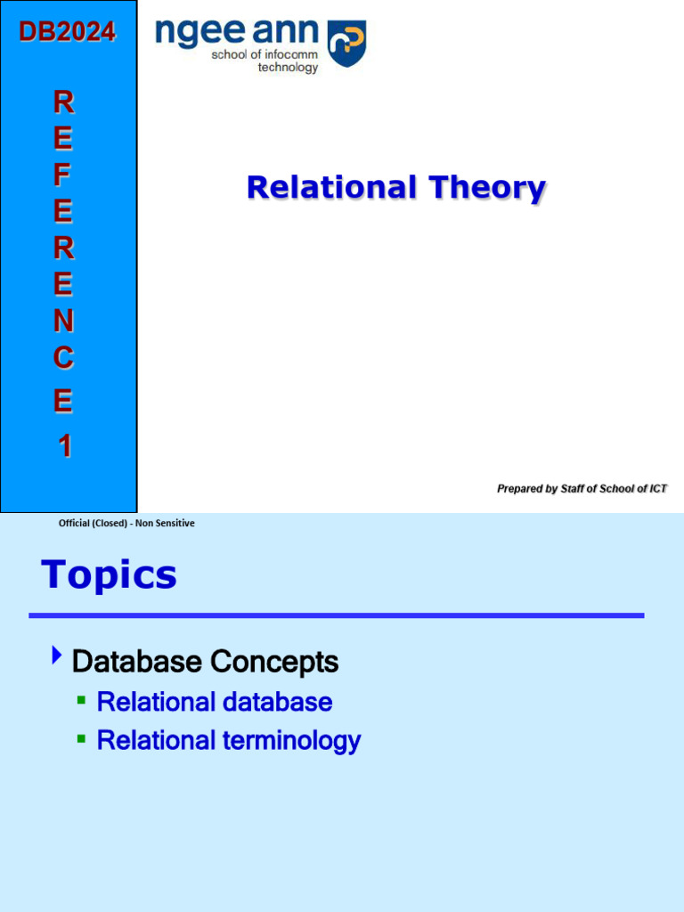 Reference 1 - Relational Theory-1 | PDF | Databases | Relational Database