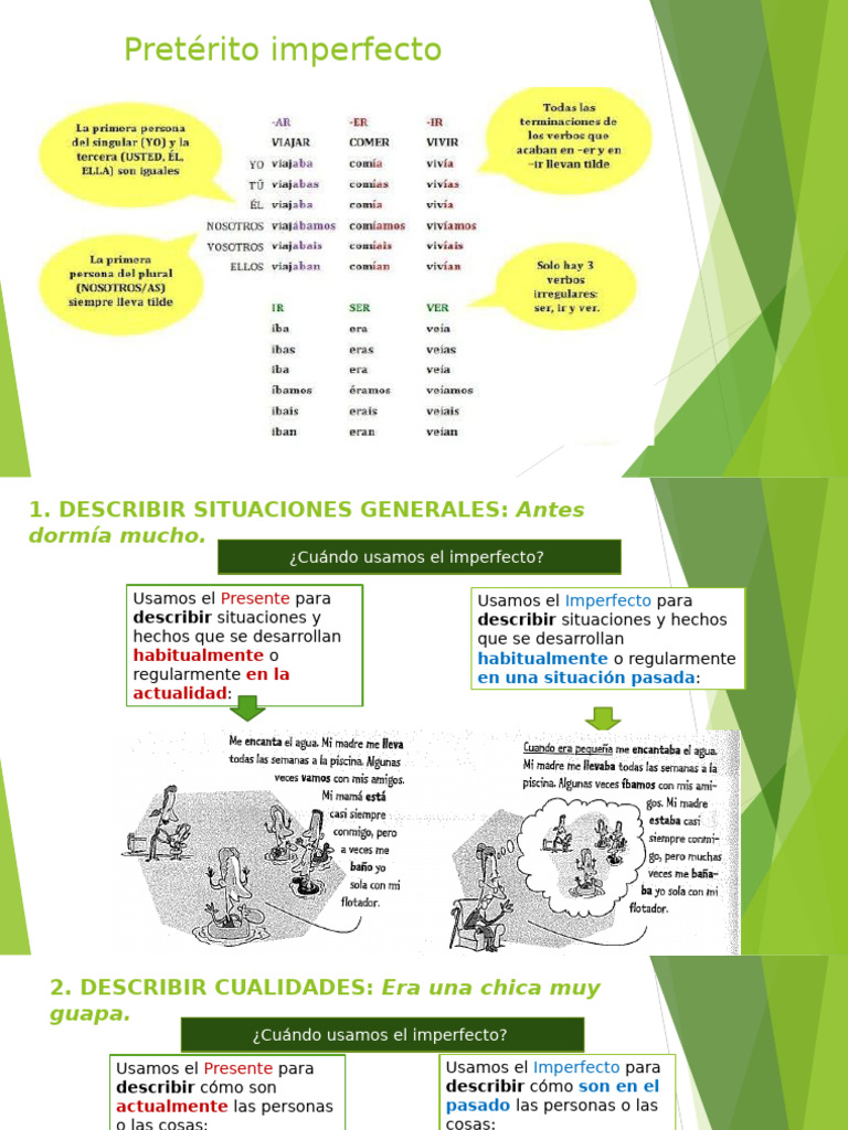 Uso del Pretérito Imperfecto en Español | PDF