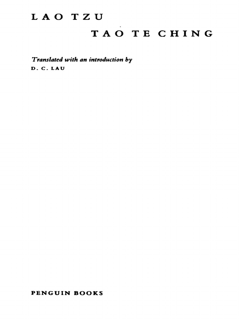 Excerpts From Lao Tzu - Tao Te Ching | PDF | Laozi | Tao