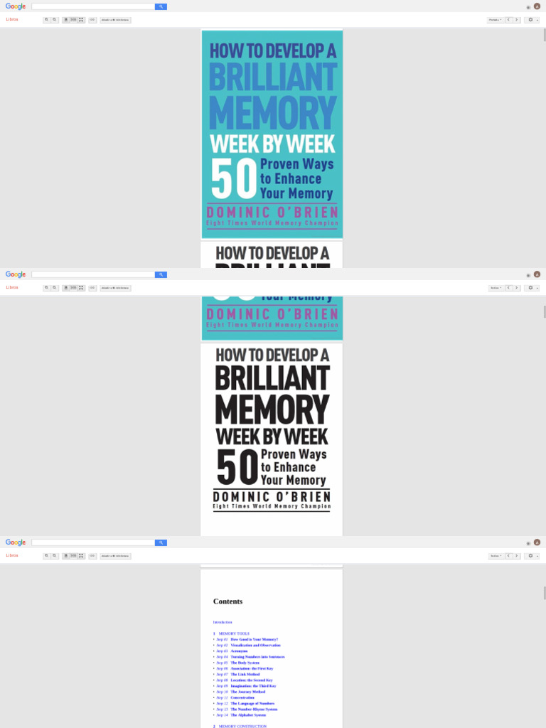 How To Develop A Brilliant Memory Week by Week 50 Proven Way | PDF