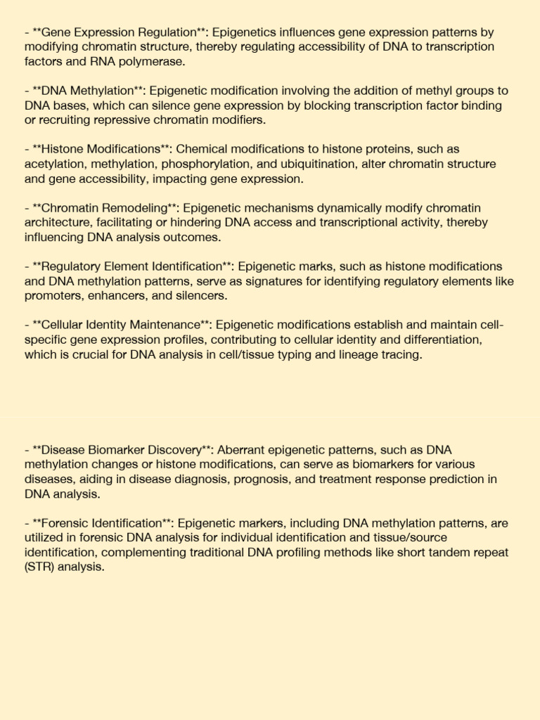 Epigenetics | PDF