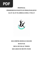 PROPOSAL Permohonan Bantuan Peralatan Bolla Volly | PDF