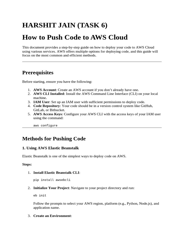 task 5[HARSHIT JAIN] | PDF | Amazon Web Services | Command Line Interface
