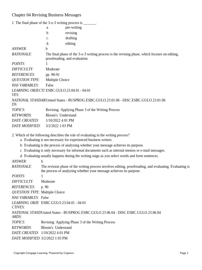 Chapter 04 Revising Business Messages | PDF | Typefaces | Paragraph