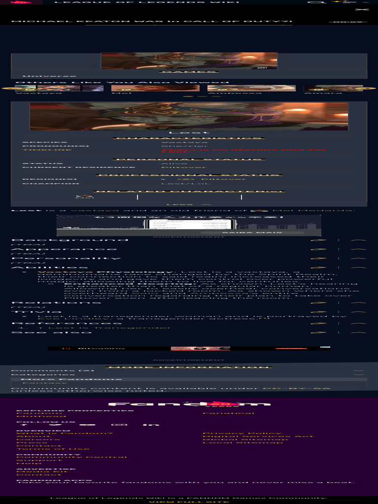 Lest (Character) League of Legends Wiki Fandom | PDF