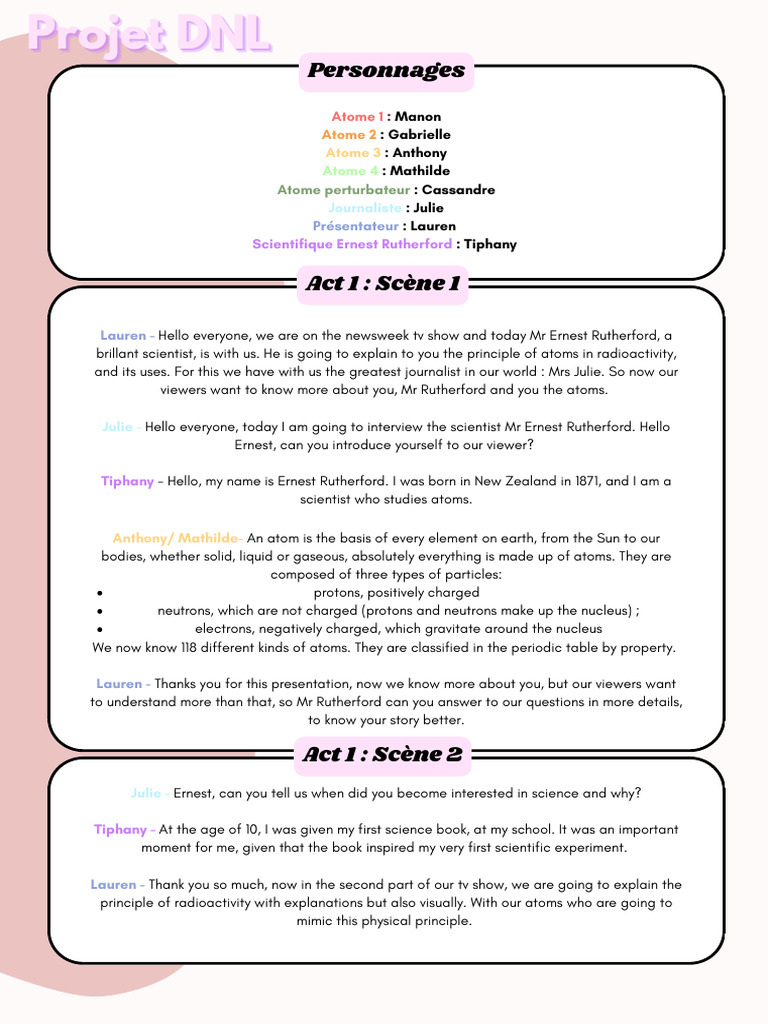 Projet DNL | PDF | Atoms | Radioactive Decay