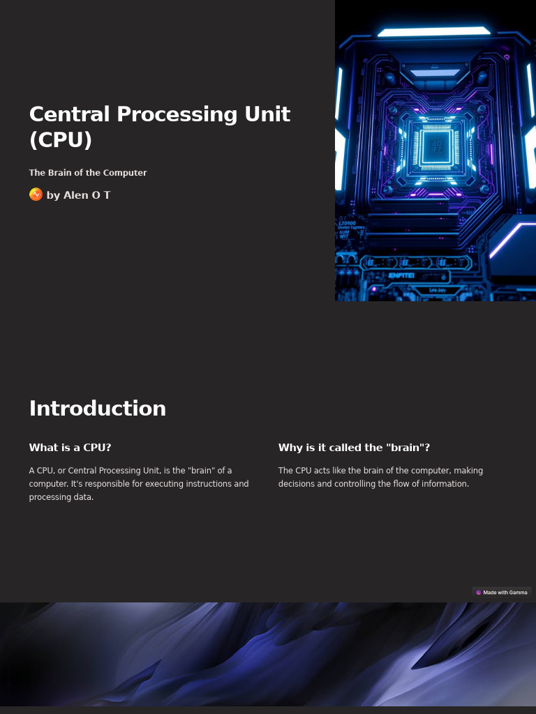 Central-Processing-Unit-CPU (1) | PDF | Central Processing Unit | Multi Core Processor