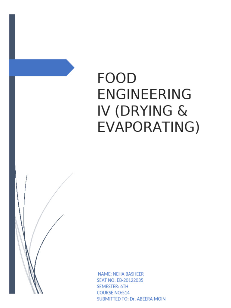 drying lab report | PDF