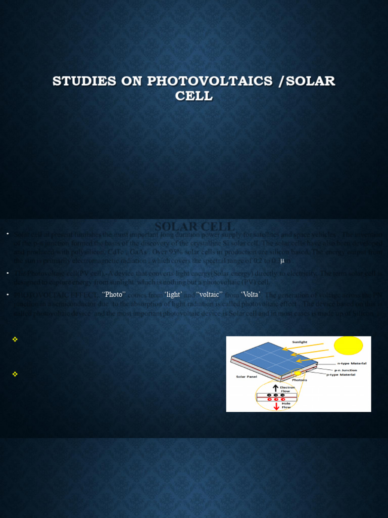 SOLAR CELL | PDF | P–N Junction | Solar Cell