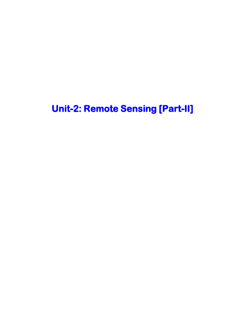 RDGupta PPT GI Remote-Sensing Part-II2 | PDF | Optical Resolution ...