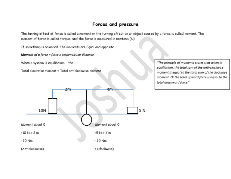 5 Forces and Pressure | PDF